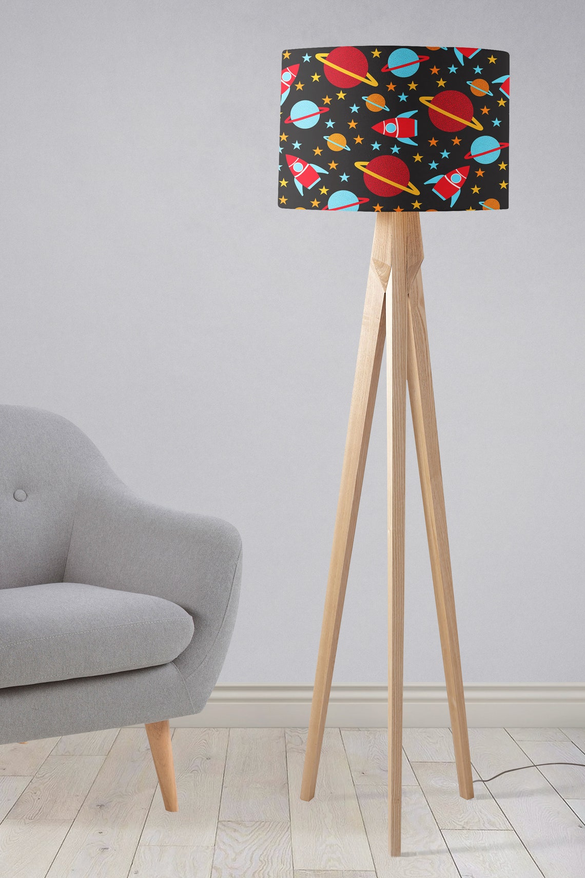 Space lampshade Outer space decor Galaxy lamp shade Boys | Etsy