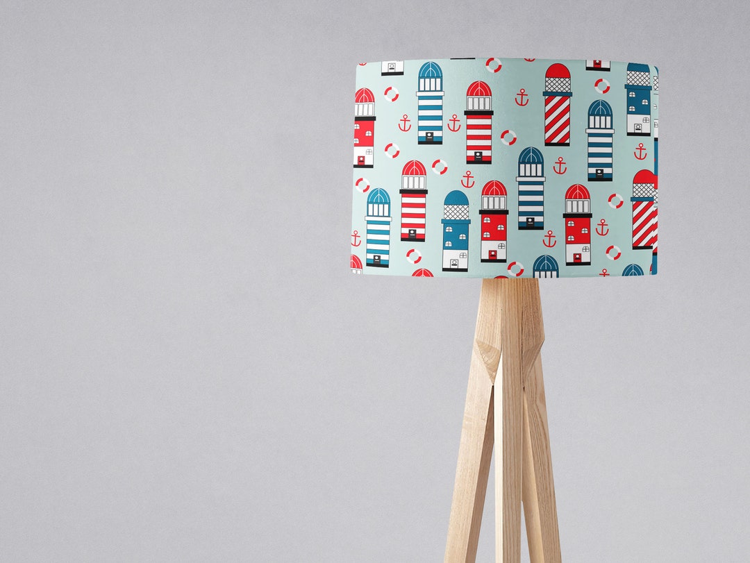 Lighthouse Lampshade, Lighthouse Decor, Seaside Decor, Seaside ...