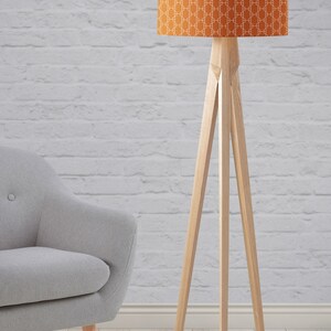 Burnt Orange Geometric Lampshade Handmade in UK, 15cm to 40cm Rust ...