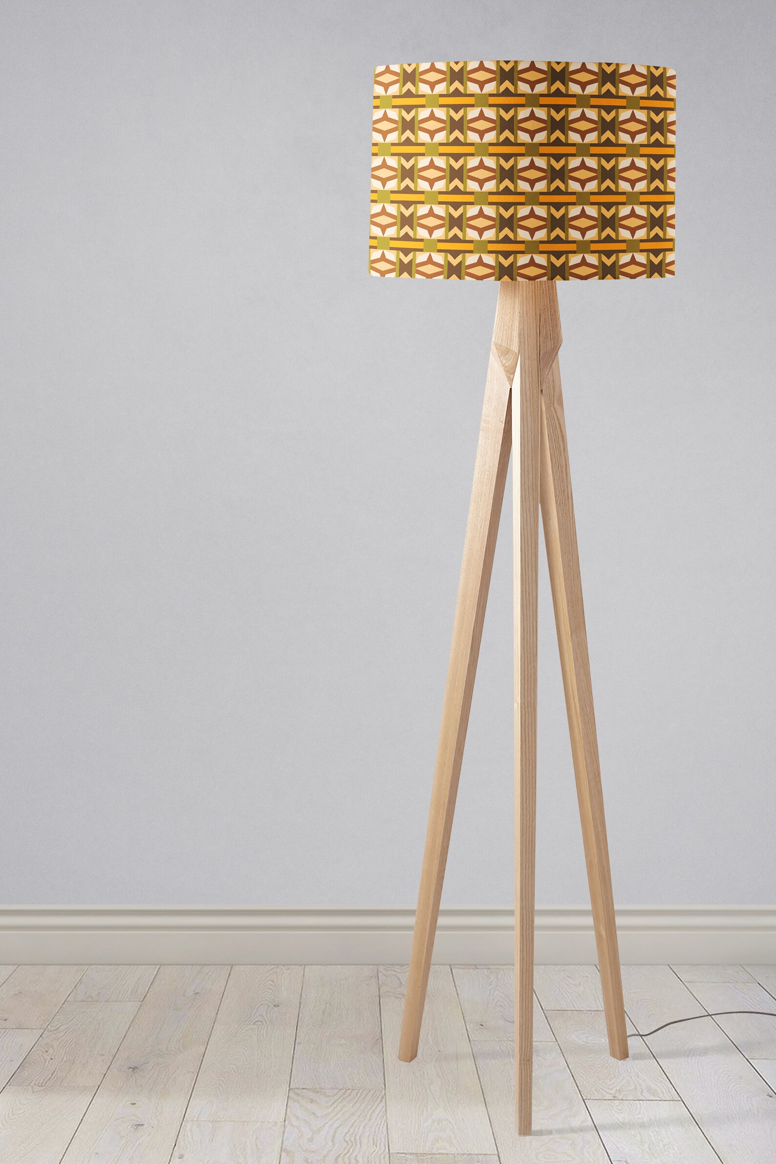 Brown Retro Lampshade, 1970s Lampshade, Brown Lamp Shade, Table Lamp ...
