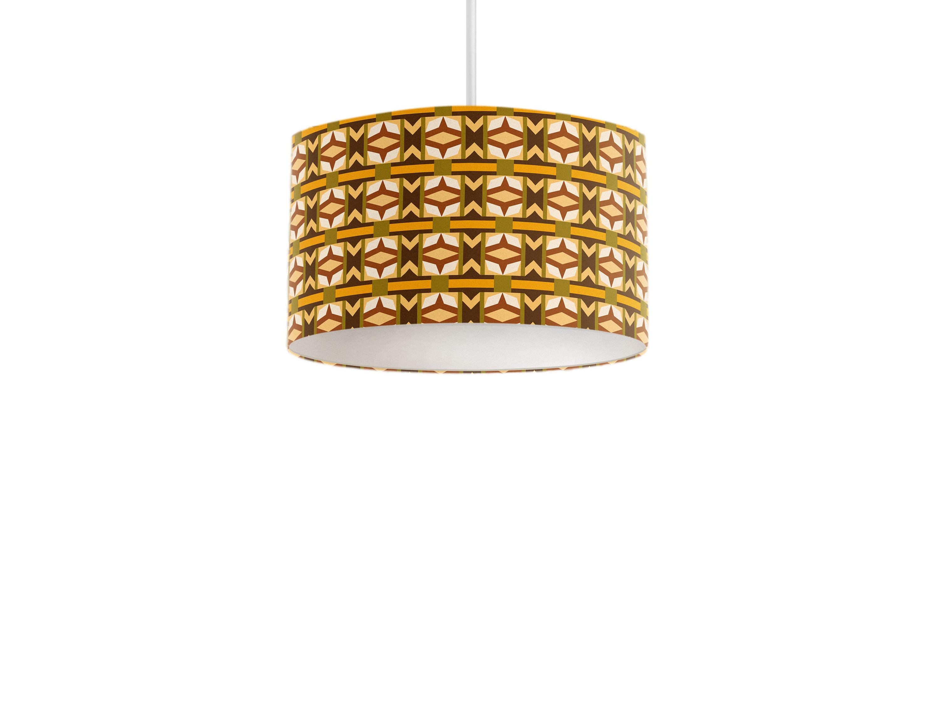 Brown Retro Lampshade, 1970s Lampshade, Brown Lamp Shade, Table Lamp ...
