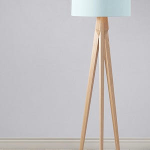 Light Blue Lampshade - Modern Plain Fabric Lamp Shade for Table or ...