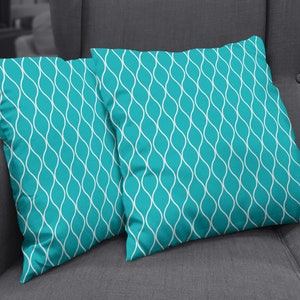 Turquoise Cushion Cover, Blue Cushion, Gift for the Home, Turquoise ...