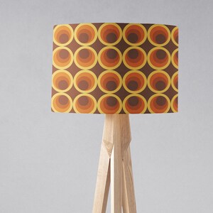 Brown Retro Lampshade, Mid Century Lamp Shade, Brown Lampshade, Ceiling ...