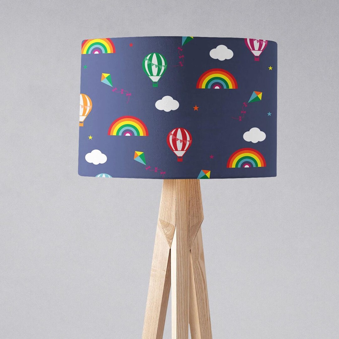 Rainbow Lampshade, Boys Nursery Decor, Rainbow Nursery, Boys Bedroom ...