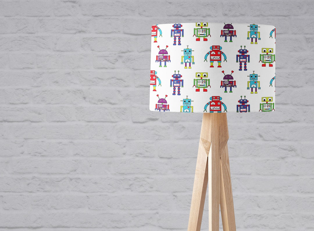 Robot Lamp, Robot Nursery, Boys Nursery Decor, Boys Table Lamp, Kids ...
