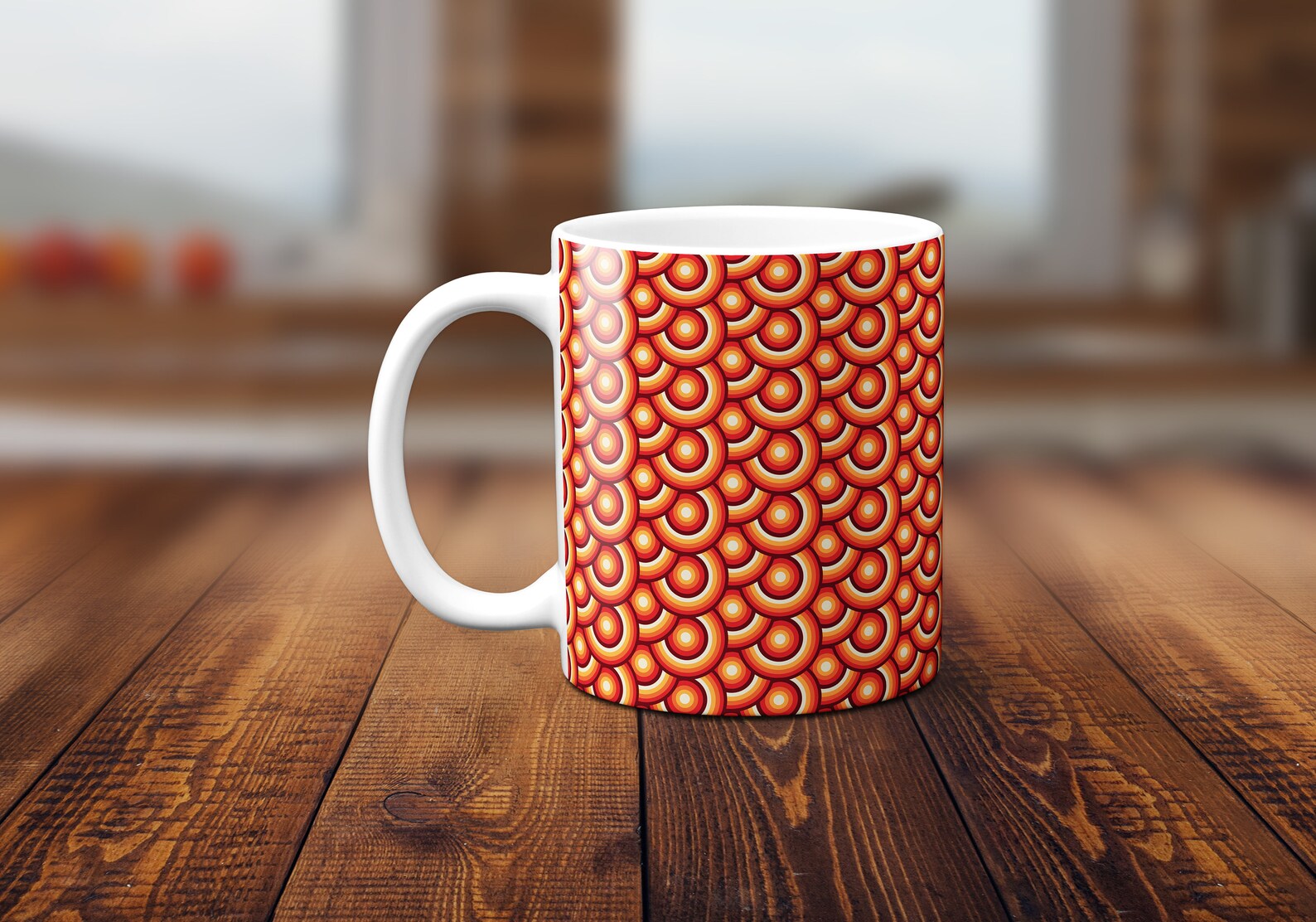 Retro Mug Coffee Mug Orange Kitchen Decor Retro Kitchen - Etsy