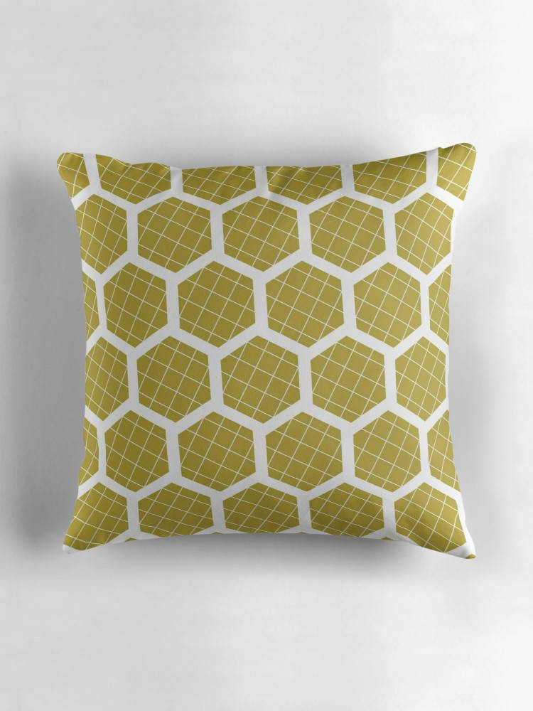 Yellow Cushion Geometric Cushion Hexagon Decor Mustard - Etsy UK
