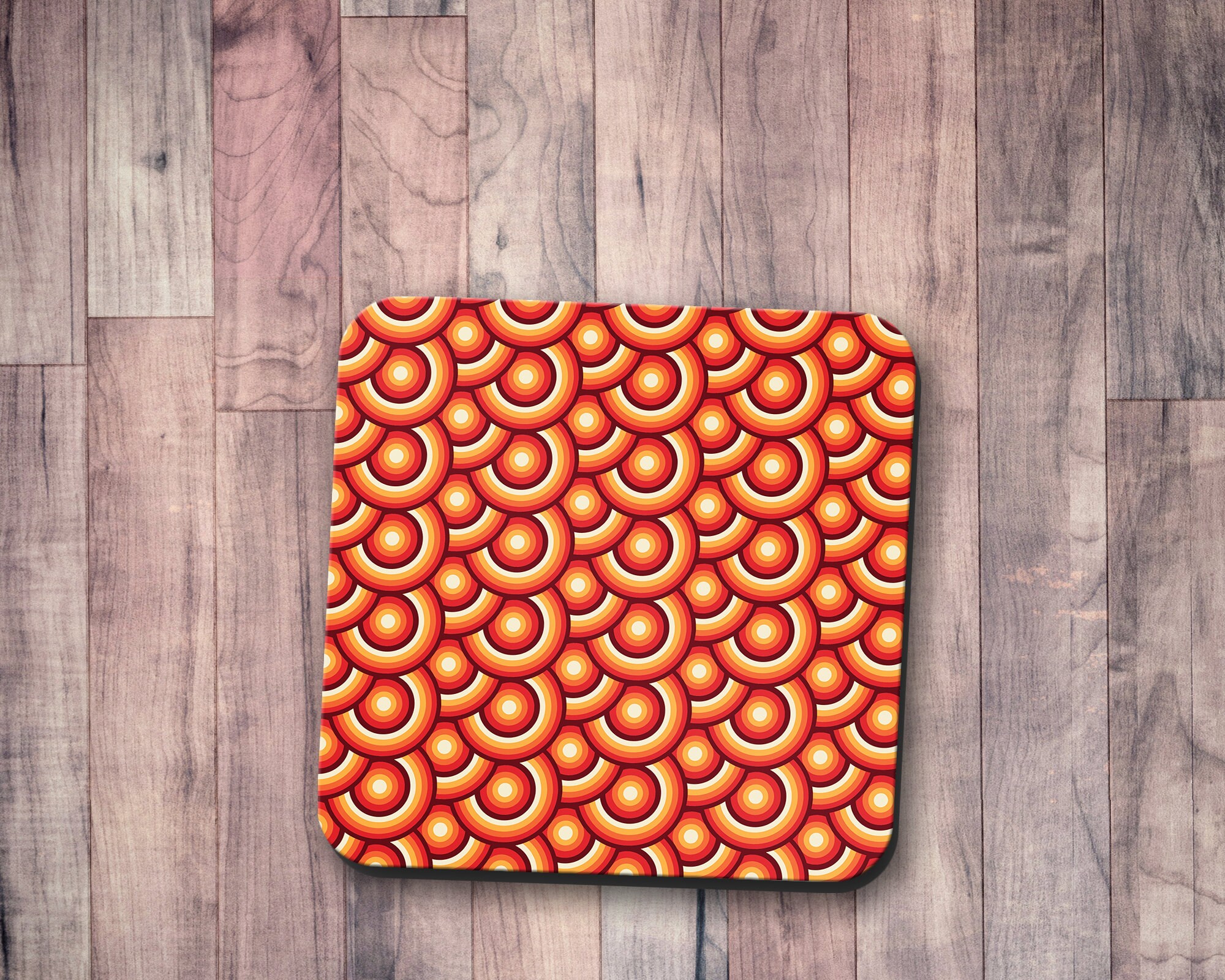 Orange Coasters Retro Home Decor 1970s Decor Orange - Etsy