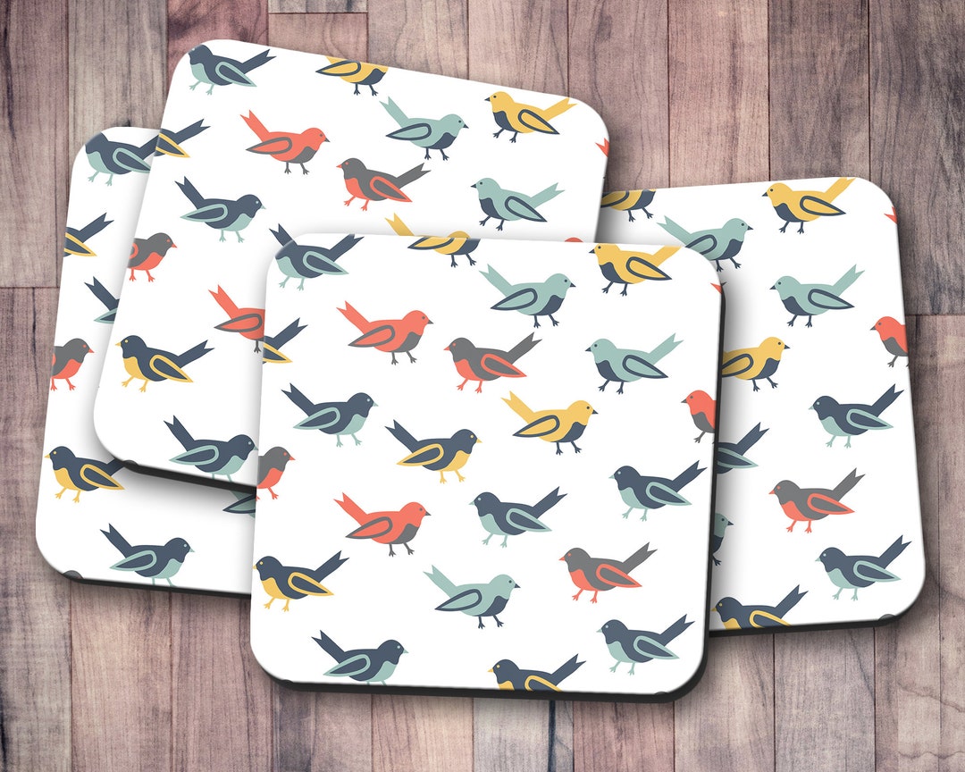 Bird Coasters, Scandinavian Coasters, Gift for Bird Lover, Bird Home ...