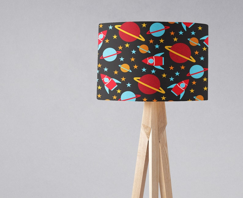 Space lampshade Outer space decor Galaxy lamp shade Boys | Etsy