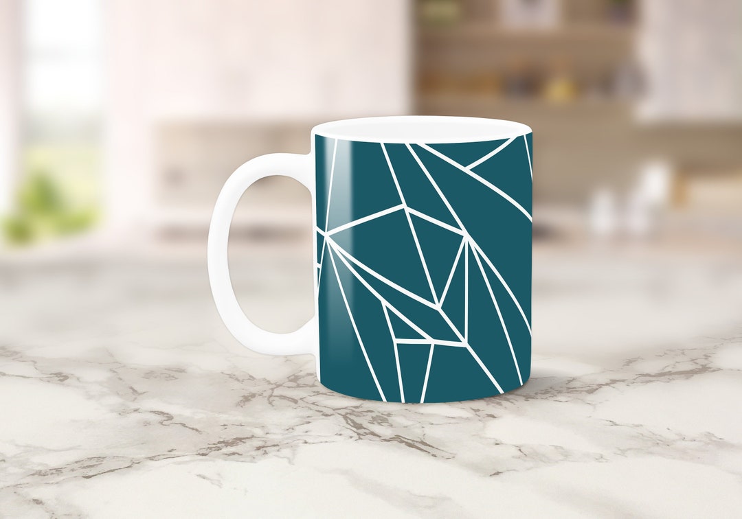 Teal Mug, Coffee Mug, Teal Kitchen Decor, Blue Kitchen Accessories, Tea ...