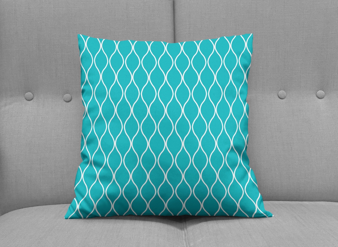 Turquoise Cushion Cover, Blue Cushion, Gift for the Home, Turquoise ...