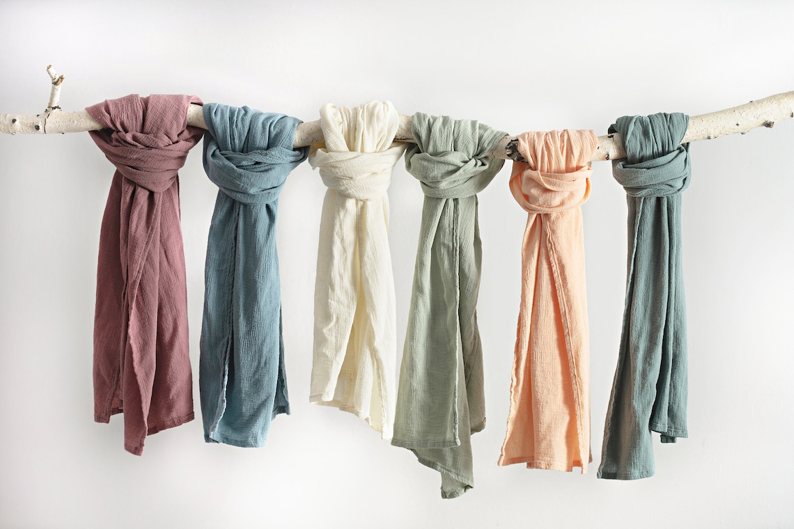 Cotton Gauze Scarf - Lightweight and Breathable - Etsy