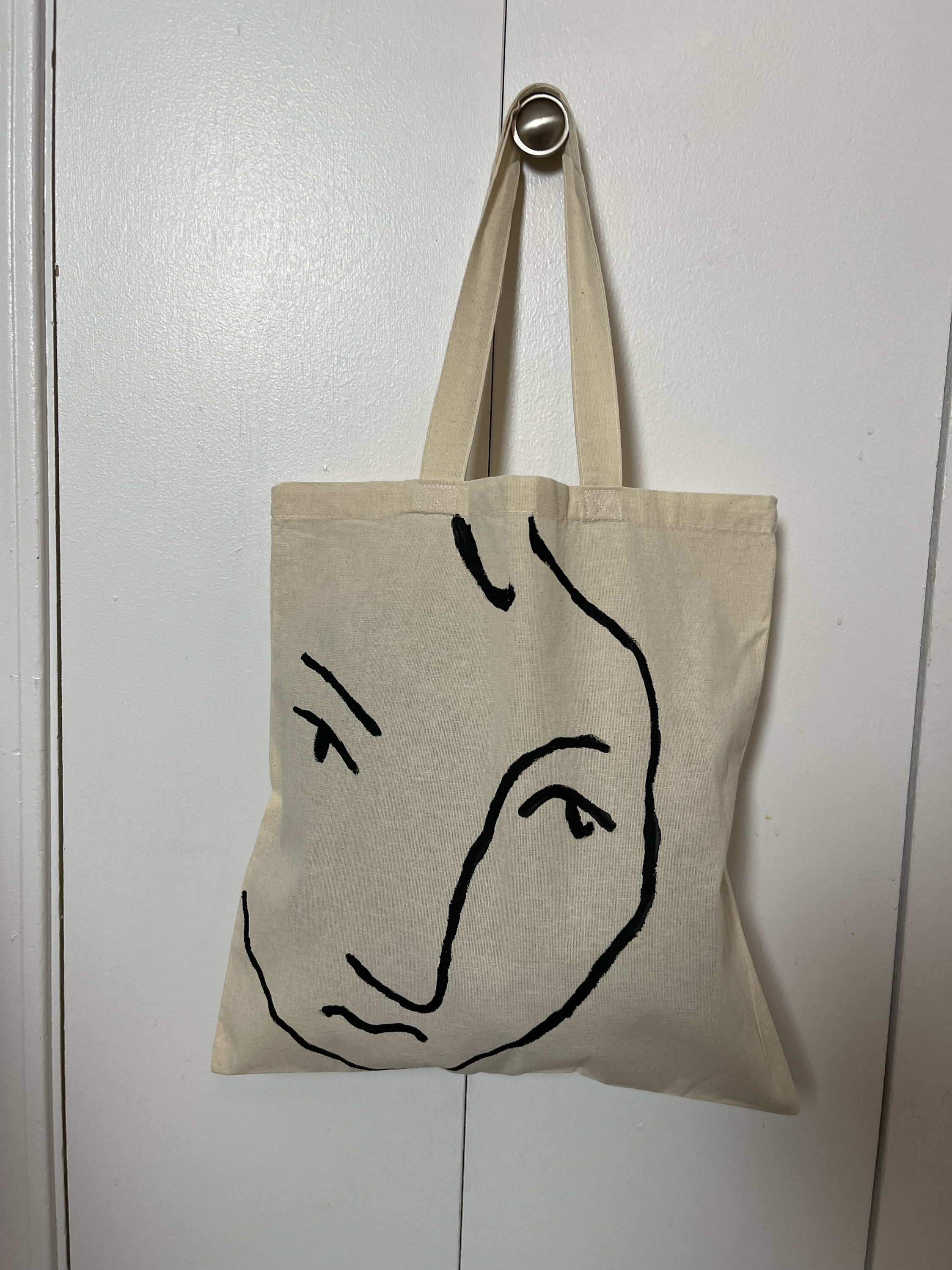 Tote Bag Hand Painted Abstract Art - Etsy