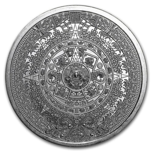 Aztec Calendar Cuauhtemoc 1 Oz .999 Silver Plated Coin - Etsy