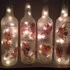 Angels Wine Bottle Lamp - Etsy
