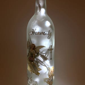Angels Wine Bottle Lamp - Etsy