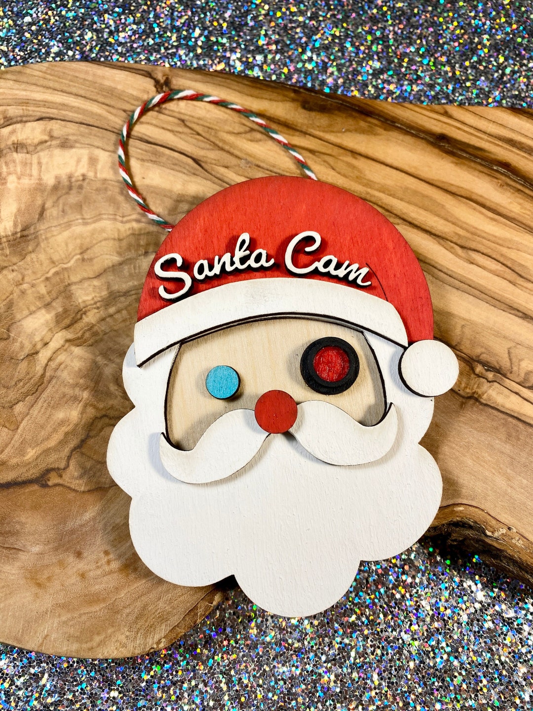 Santa Cam With Acrylic Lens Hanger and Magnet Naughty or - Etsy