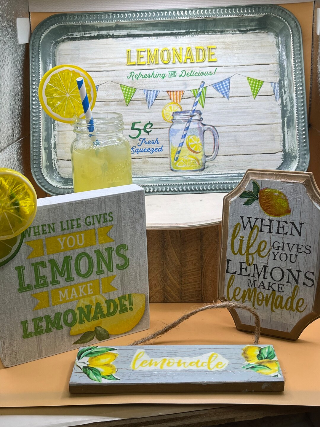 Lemonade Stand Tiered Tray Bundle*life Gives You Lemons Make Lemonade ...