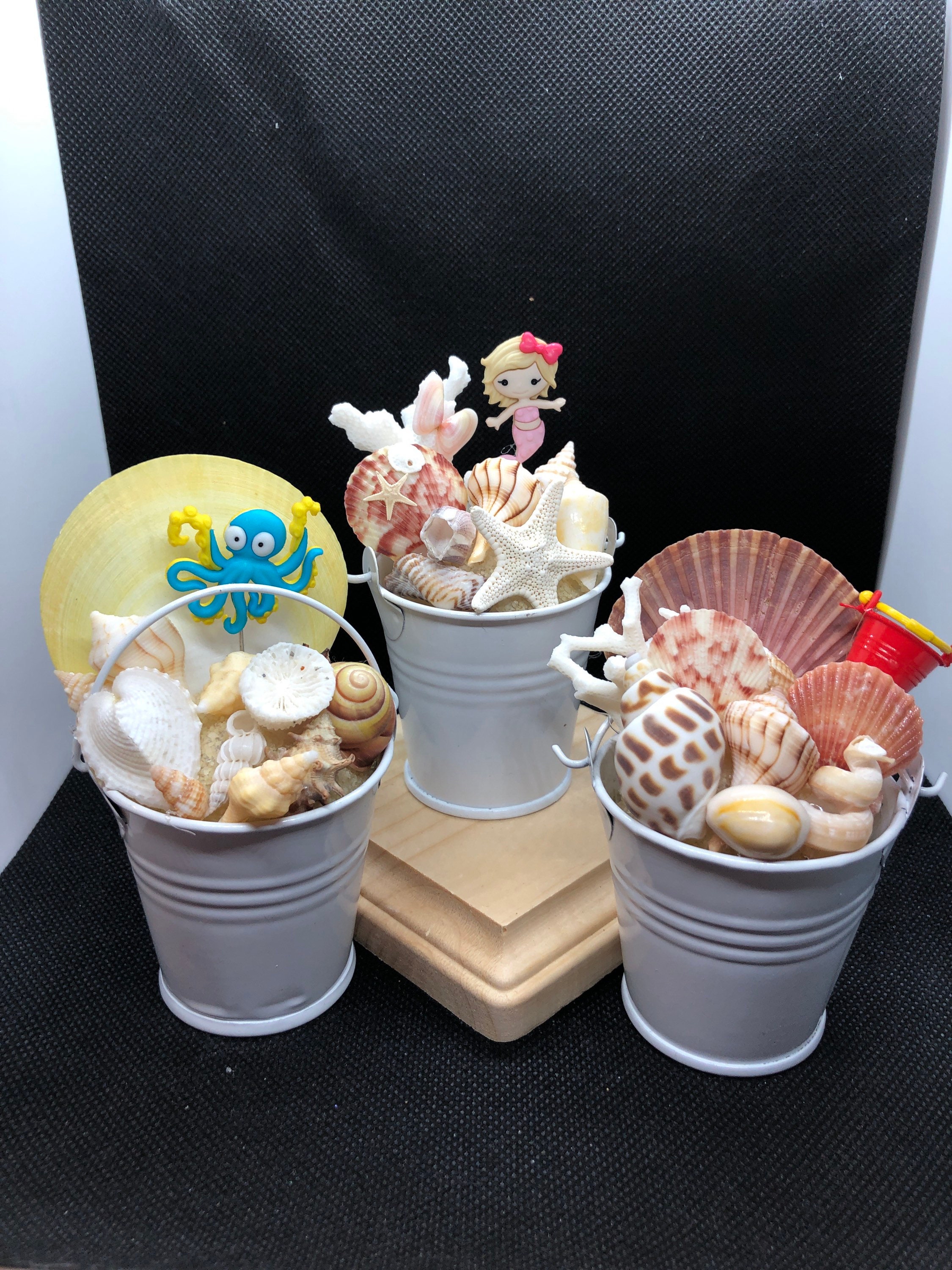 Beach Treasure Buckets 2coastal Ornamentsbeach - Etsy