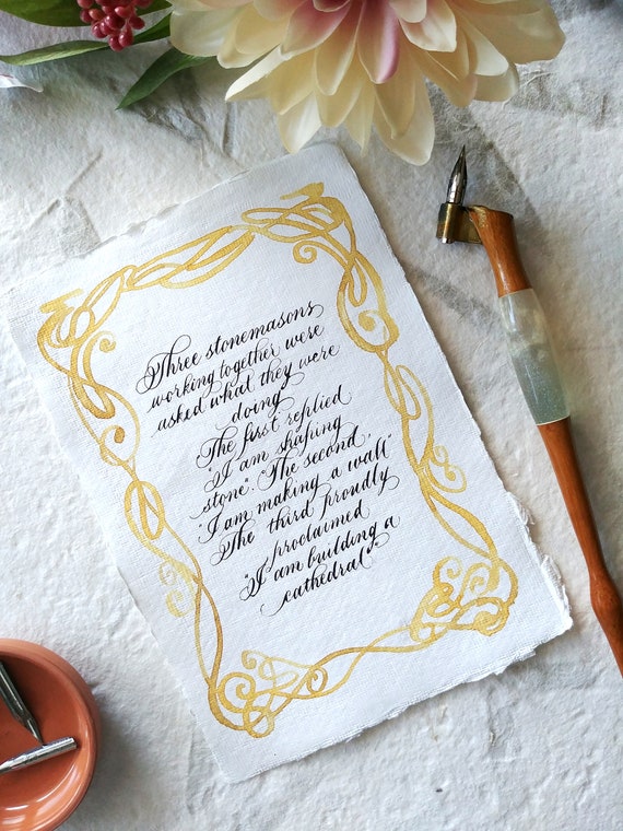 Custom Calligraphy Commissions Bespoke Calligraphy and Art. - Etsy