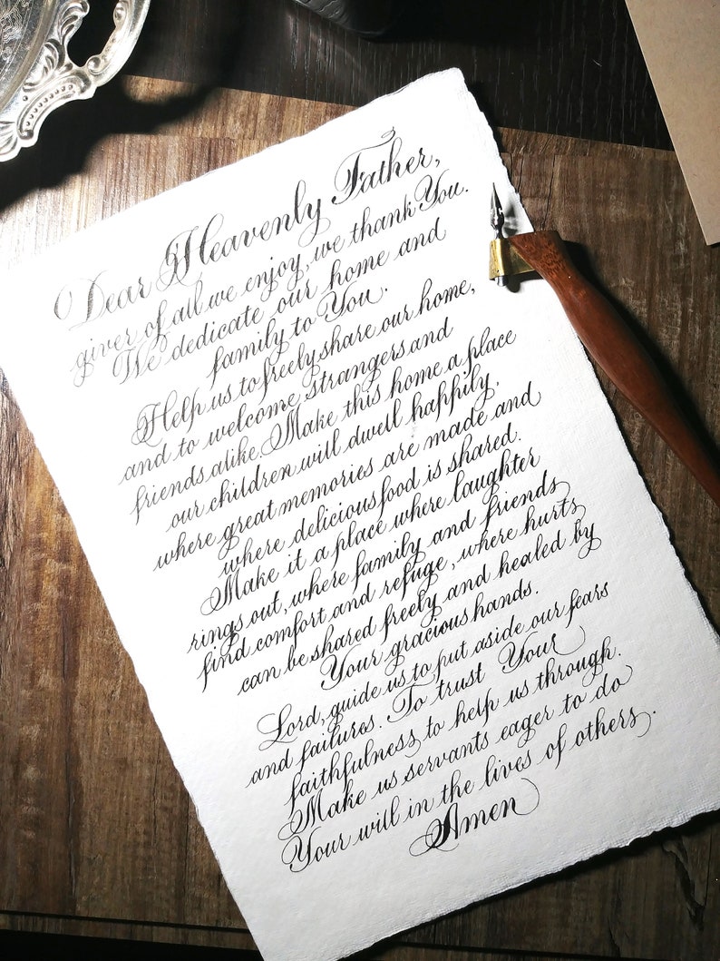 Custom Calligraphy Quote Poem Bible Verse Love Letter | Etsy Canada