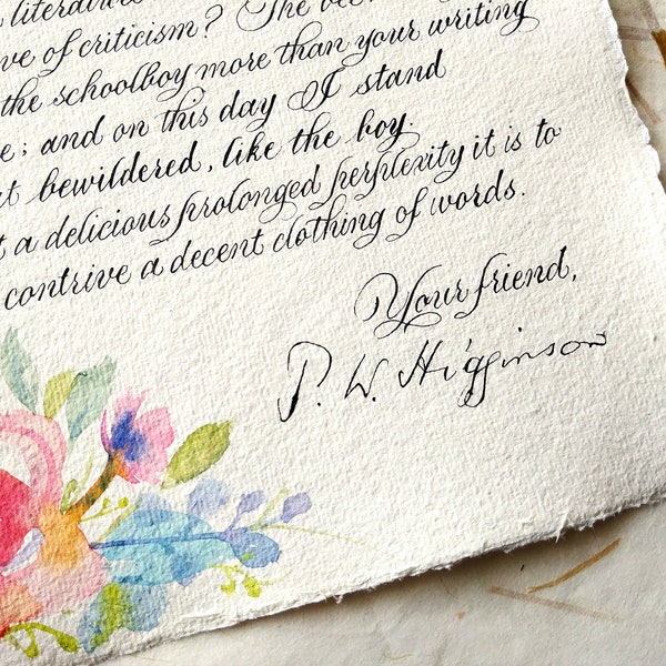 Custom Calligraphy - Etsy