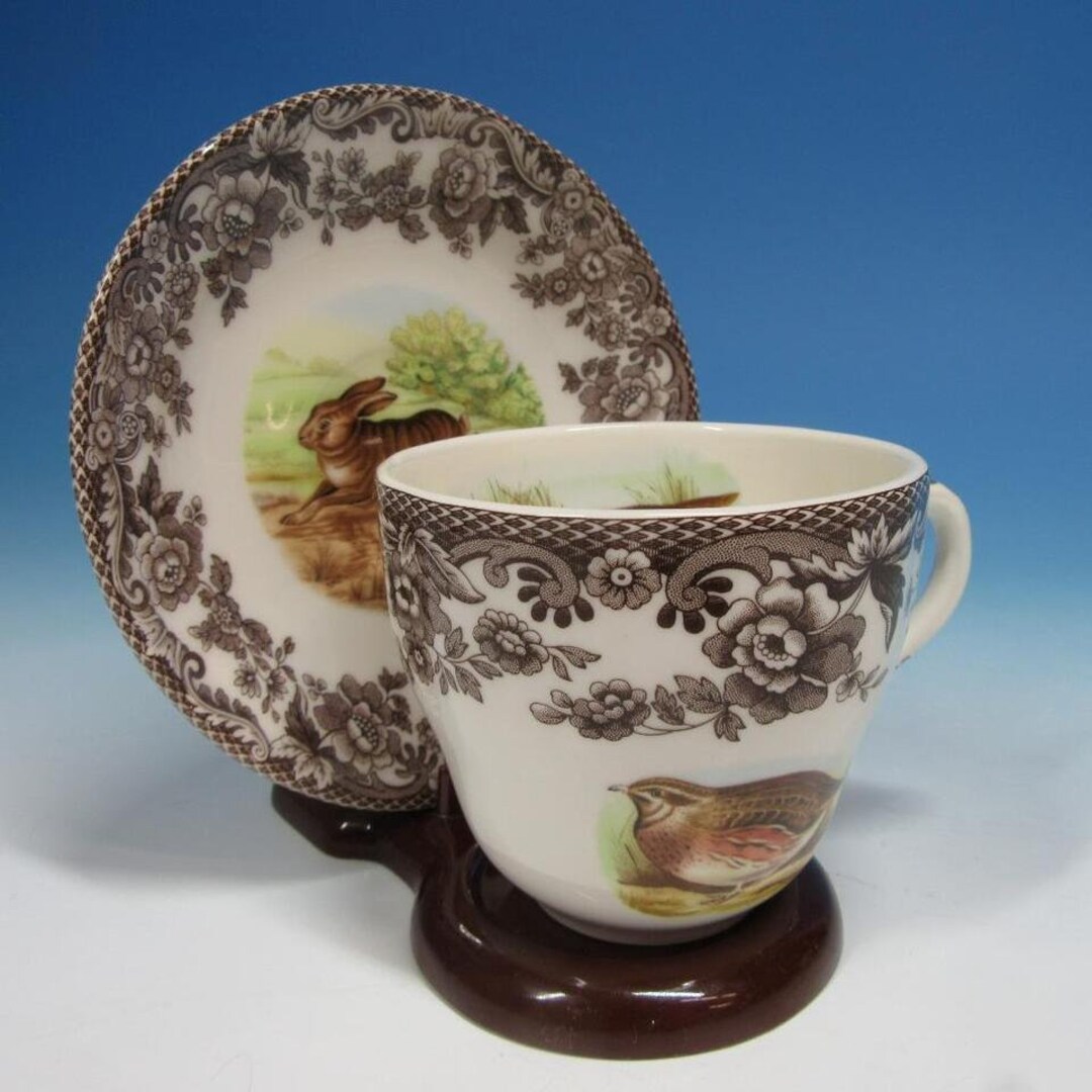 Spode Woodland Tea Cup and Saucer - Etsy