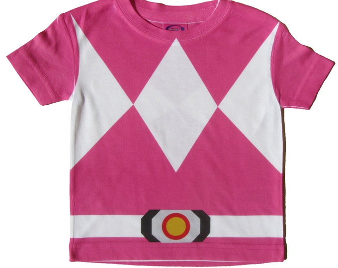 Kids Shirt Costume Inspired by Pink Ranger - Children, Toddler, Baby ...