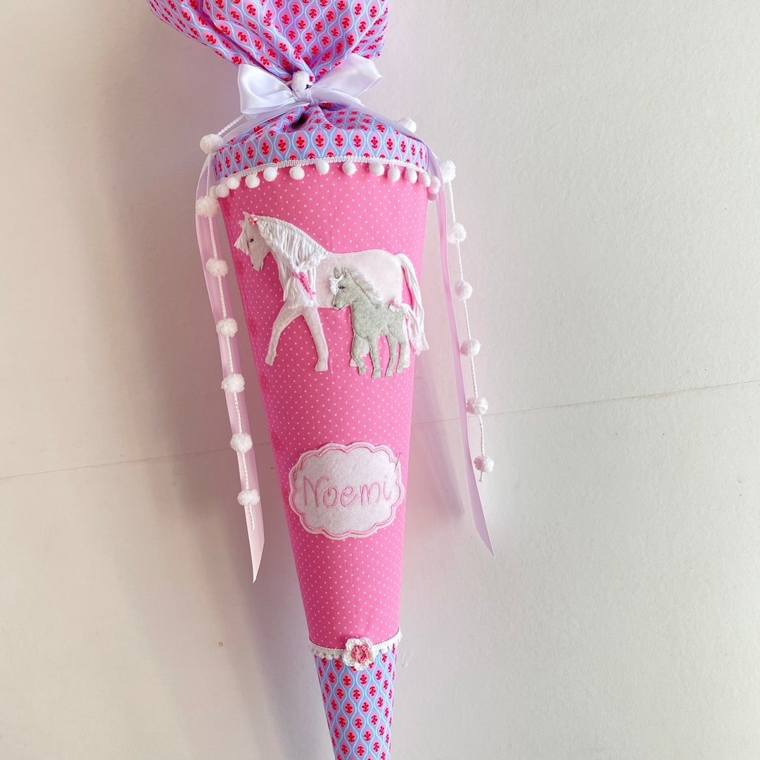 School Cone Horse Girl School Cone Horse Mare Foal Pink School Cone ...