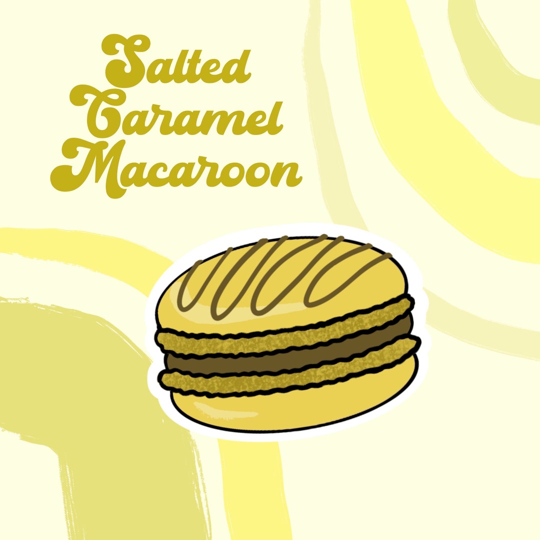 Salted Caramel Macaroon Stickers - Carmel - Laptop Sticker - Hydro ...
