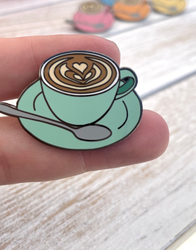 Cappuccino Enamel Pin Rainbow Cappuccinos Coffee Pin - Etsy