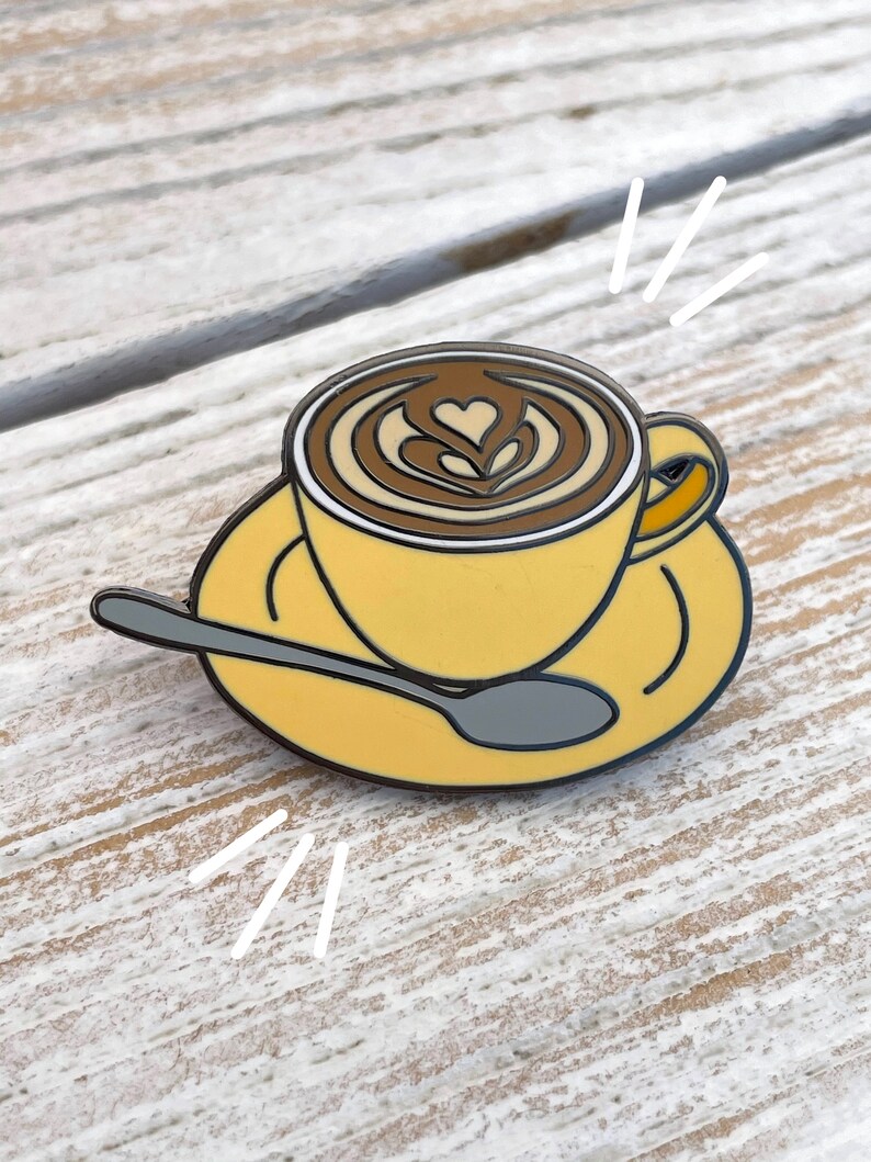 Cappuccino Enamel Pin Rainbow Cappuccinos Coffee Pin - Etsy