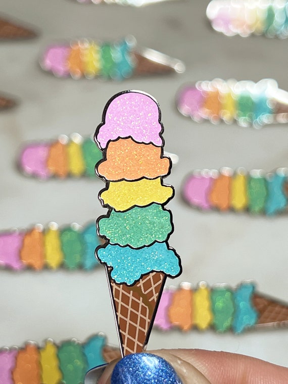 Pin Rainbow Ice Cream Rainbow Popsicle Pin LGBTQ Pride Pins | Little