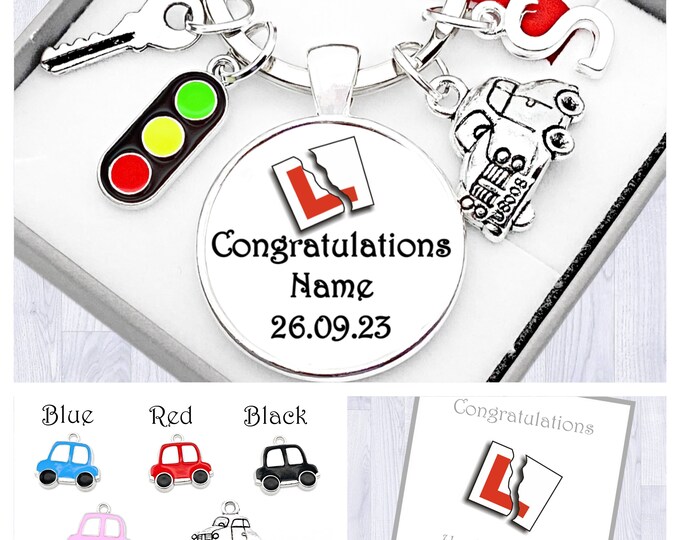 Driving Test Keyring, First Car Keyring With Name and Date, Driving ...