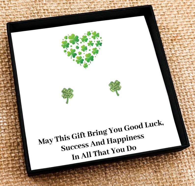 Good Luck Gift. Clover Stud Earrings. Sterling Silver Earrings. Gift ...