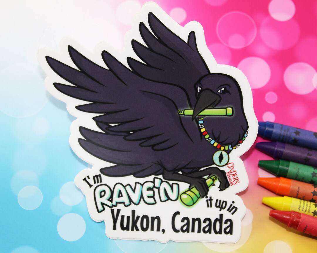 Vinyl RAVEN STICKER Raven Decal Yukon Sticker Yukon - Etsy