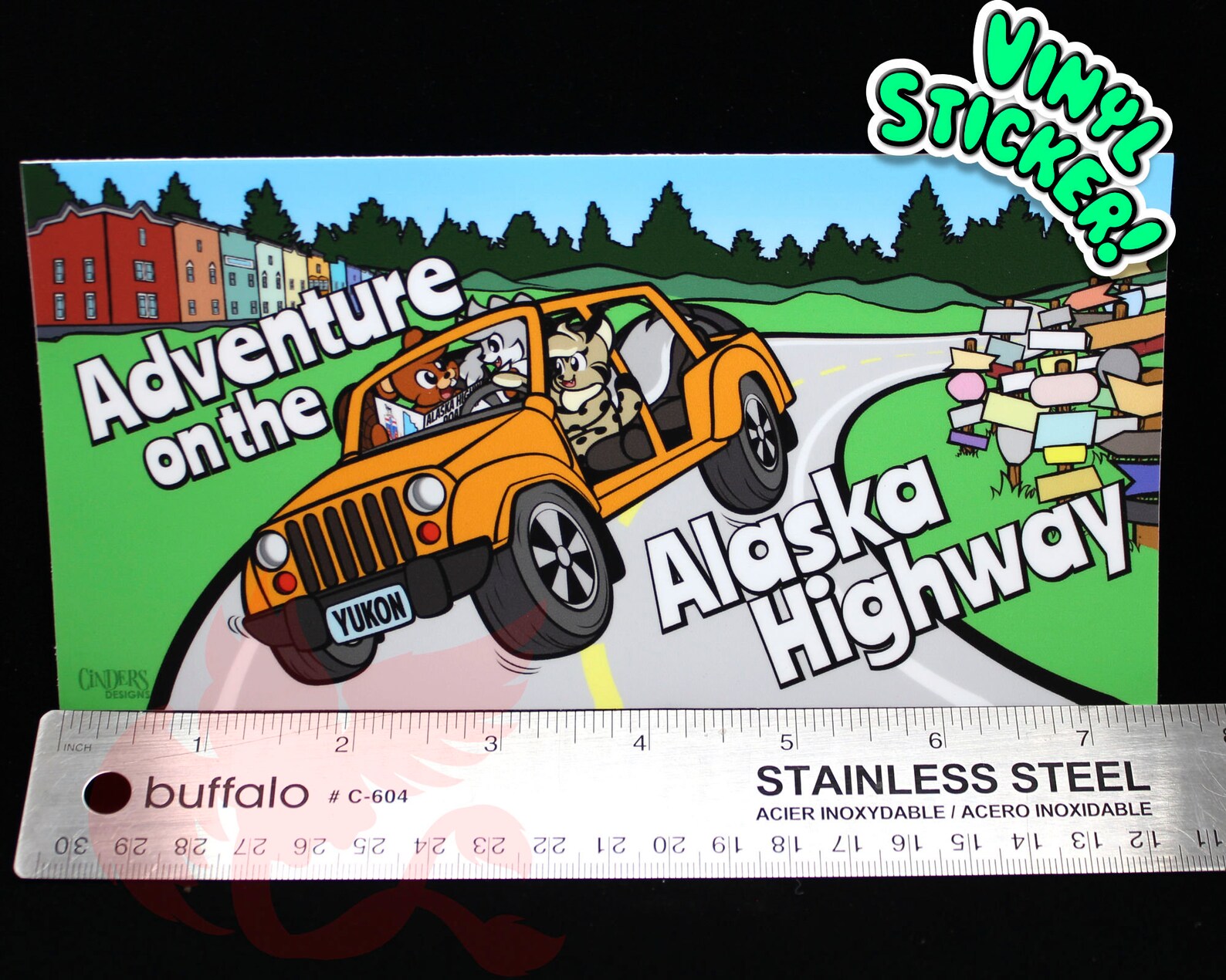 Vinyl BUMPER STICKER Alaska Highway Yukon Canada Yukon - Etsy