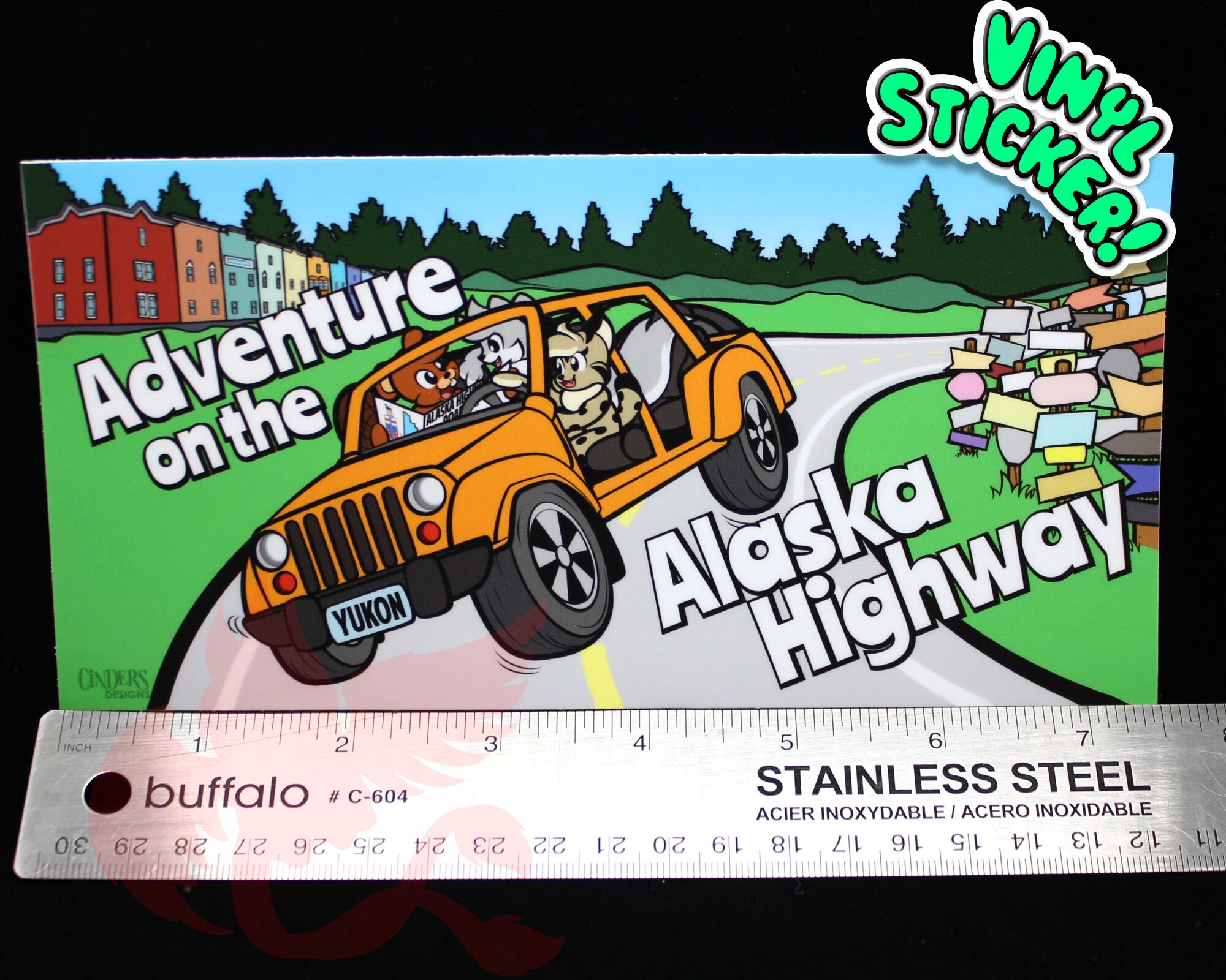 Vinyl BUMPER STICKER Alaska Highway Yukon Canada Yukon - Etsy