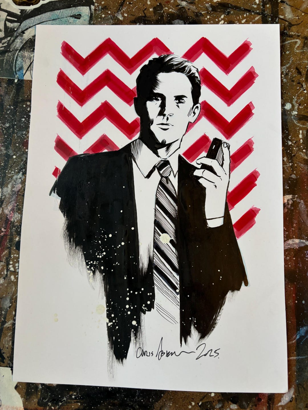 Agent Cooper Twin Peaks Original A4 Artwork - Etsy