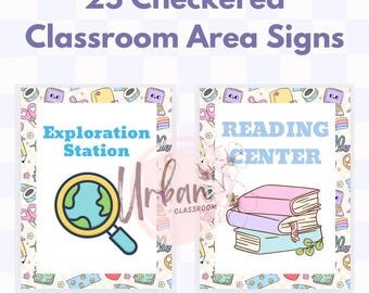 Pastel Classroom Area Signs | Gradient Early Elementary Classroom ...