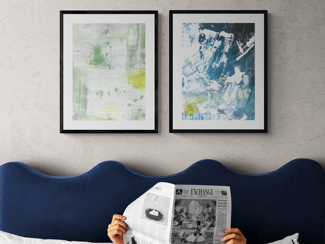 Set of 3 Abstract Wall Prints, Abstract Modern Wall Art, Contemporary ...