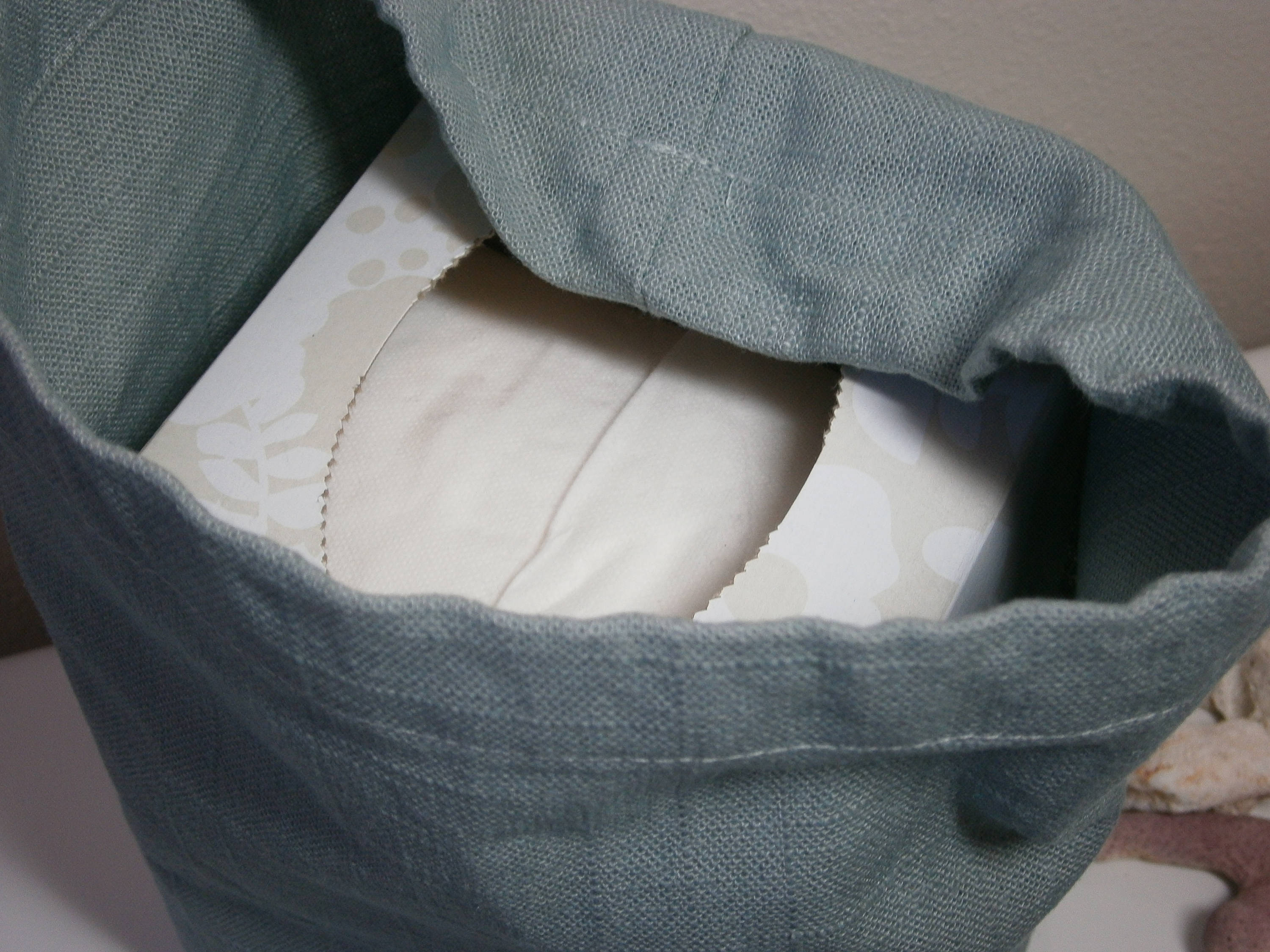 Toilet Tissue Sack Sage Green Beaded Paper Storage Linen - Etsy