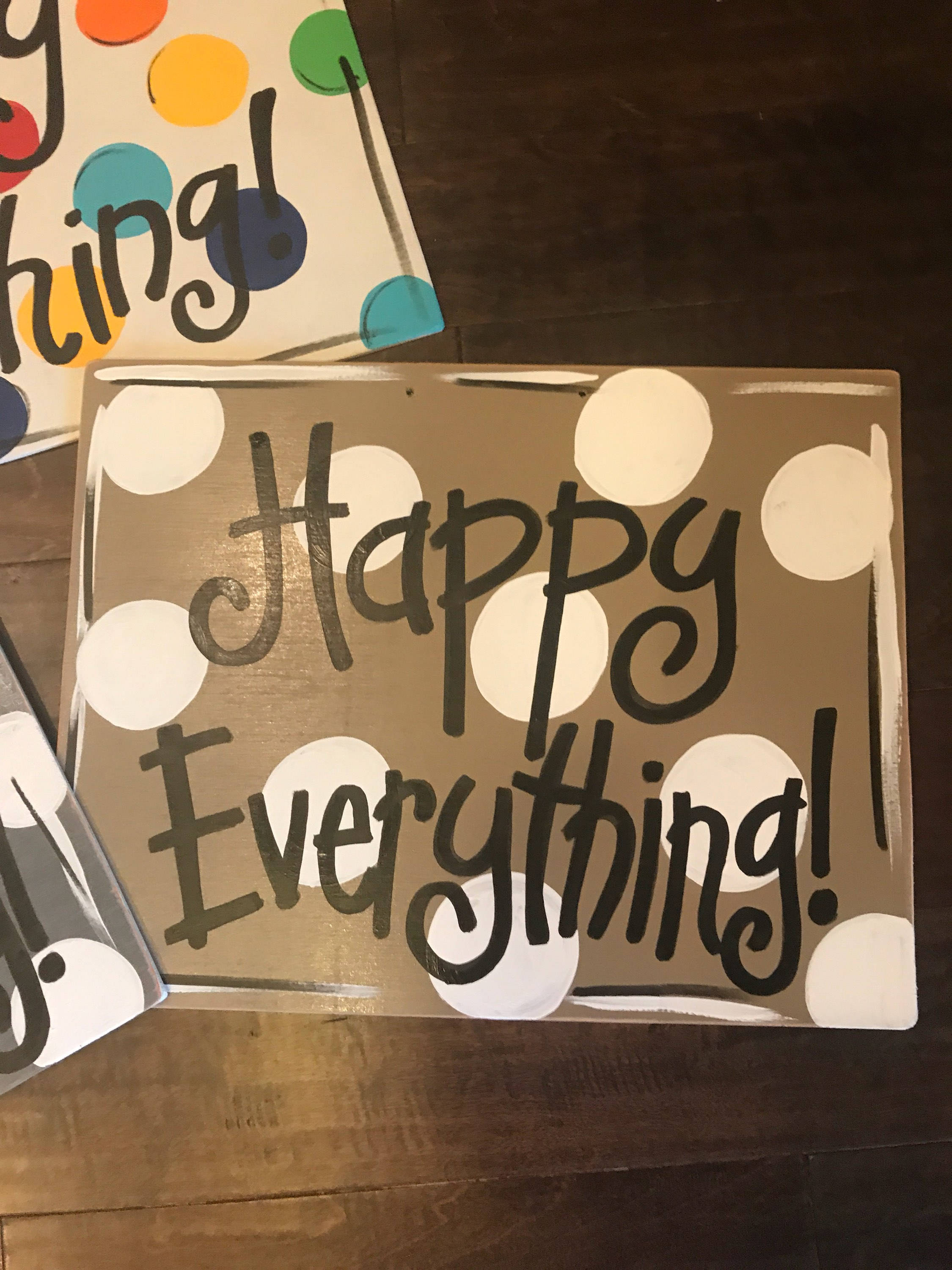Happy Everything Wooden Door Hanger - Etsy