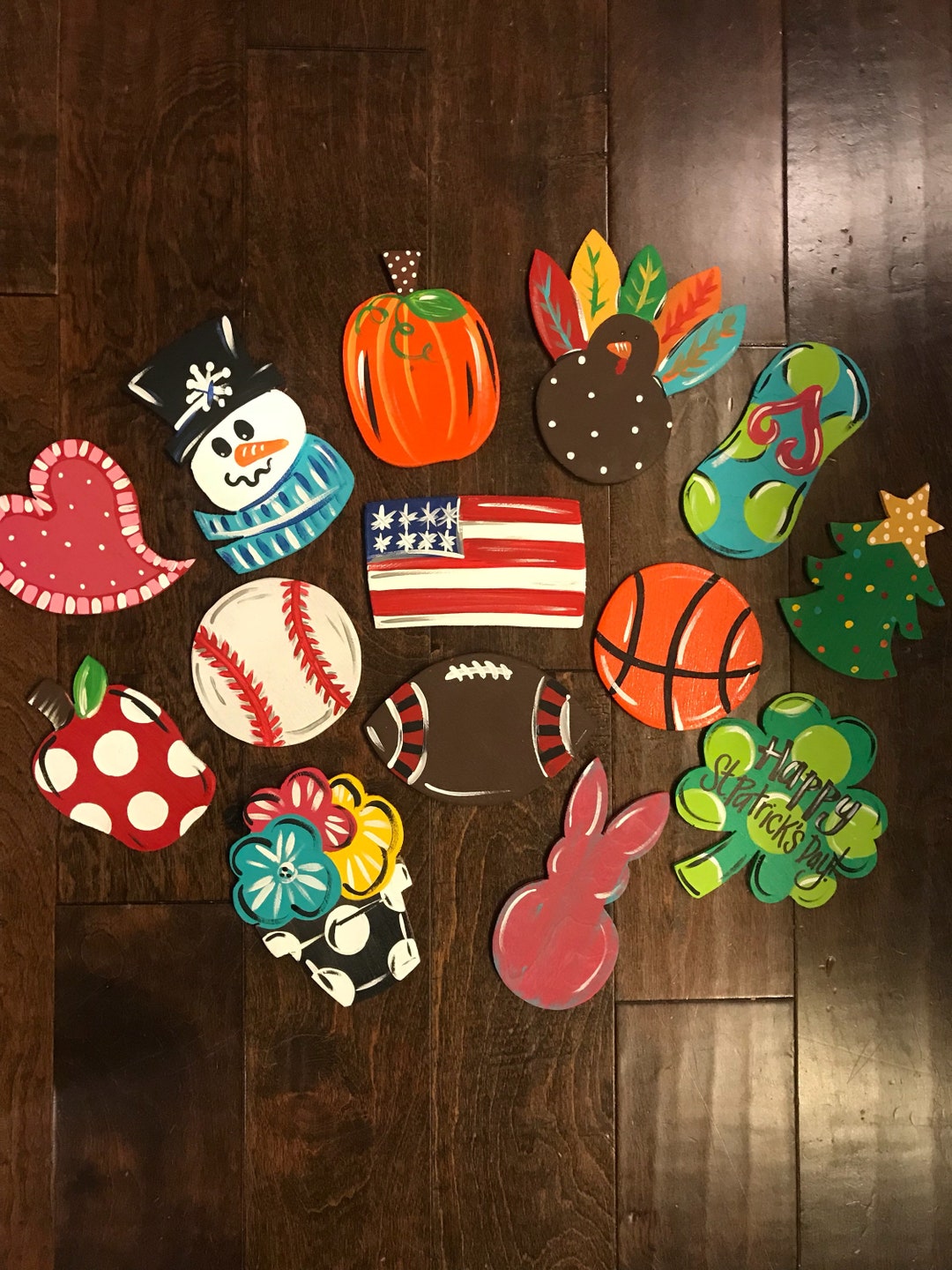 Interchangeable Mini Greeters for Fancy Square Door Hanger - Etsy