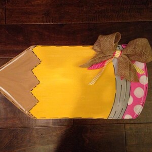 Personalized Teacher Pencil Wood Sign - Etsy