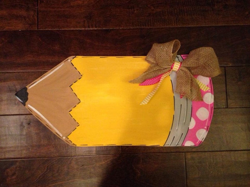 Personalized Teacher Pencil Wood Sign | Etsy