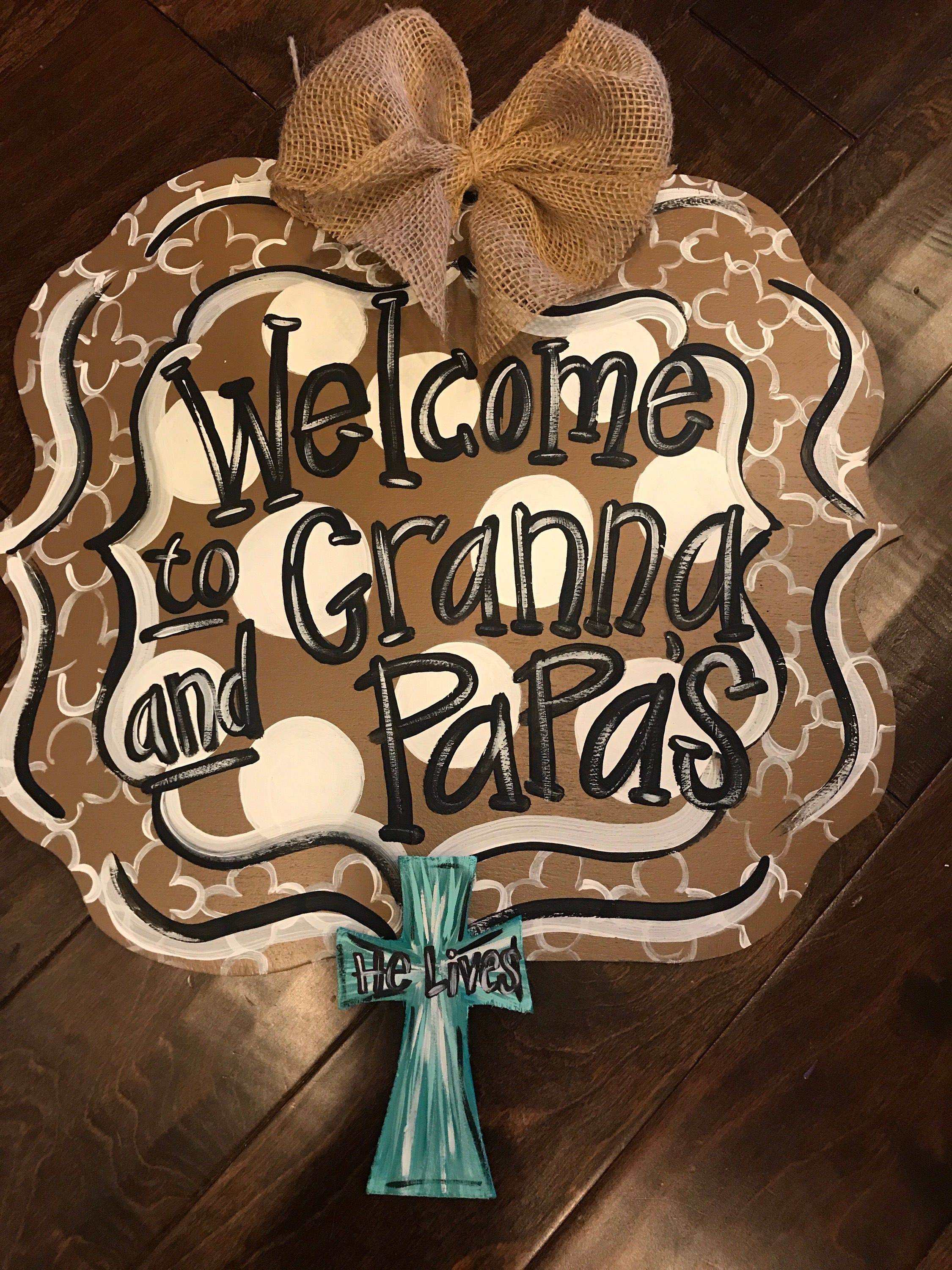 Interchangeable Mini Greeters for Fancy Square Door Hanger | Etsy