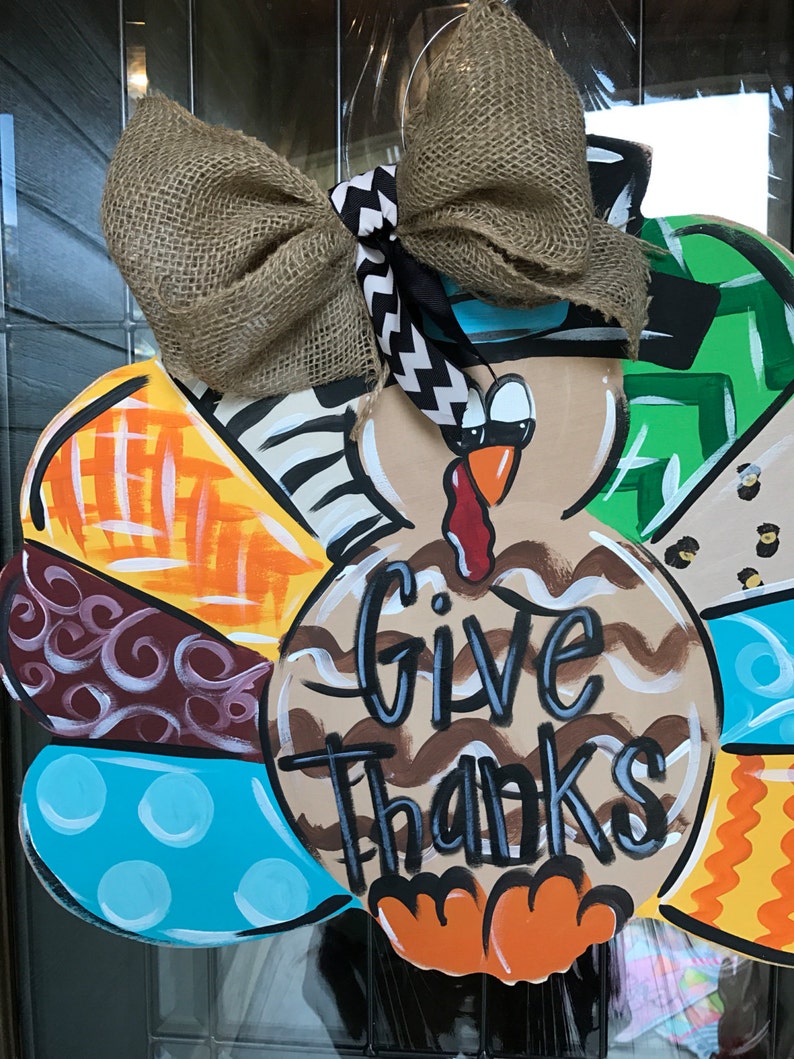 Turkey wooden Door Hanger | Etsy